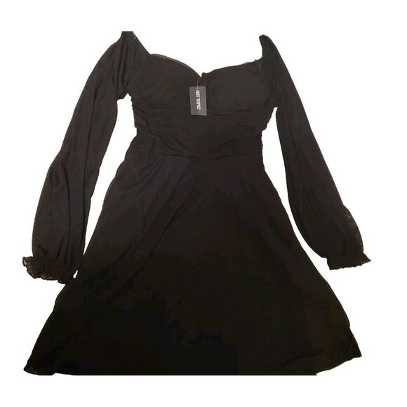Hot Topic | Dresses | Hot Topic Goth Babydoll Peasant Dress Sheer Gauzy ...